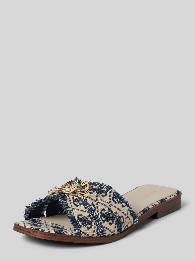 Guess Slippers met labeldetail, model 'SYMO' in marineblauw online ...