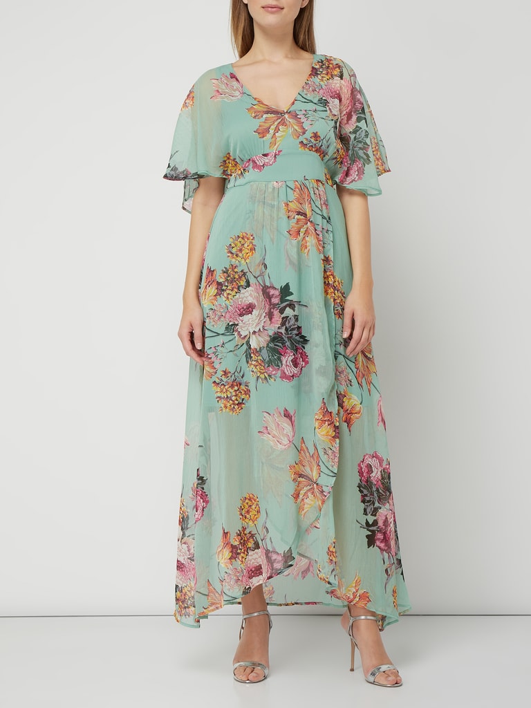YAS Maxikleid aus Krepp mit Flügelärmeln (mint) online kaufen