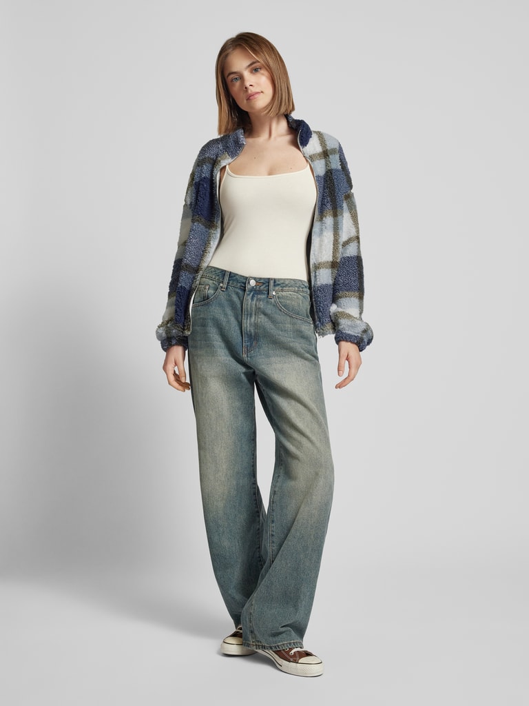 Noisy May Fleecejacke mit Stehkragen Modell 'LUCA' (blau) online kaufen