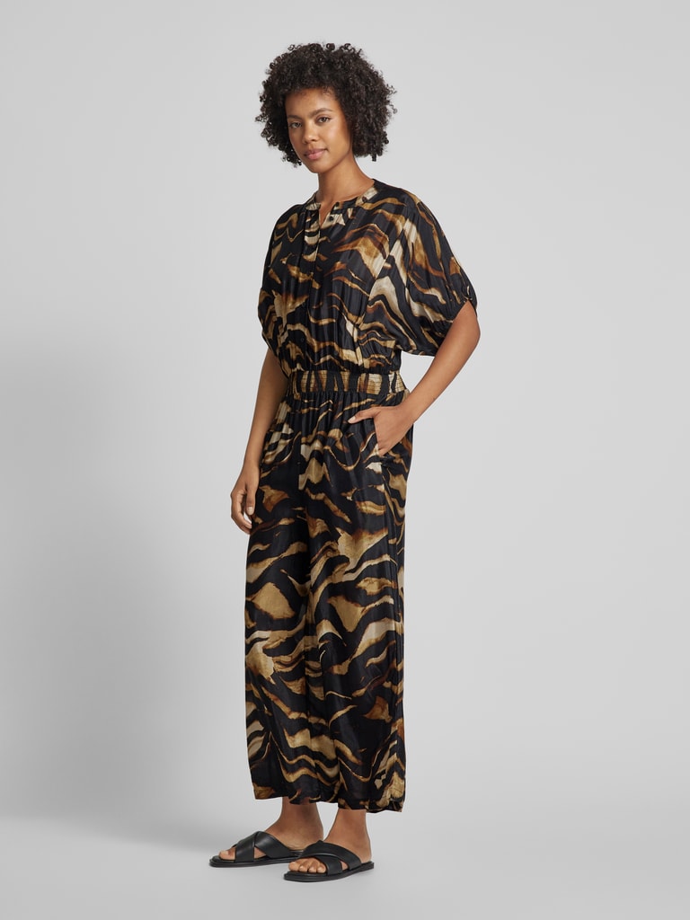 Kaffe Jumpsuit aus Viskose mit Knopfleiste Modell 'Pollie' (black ...