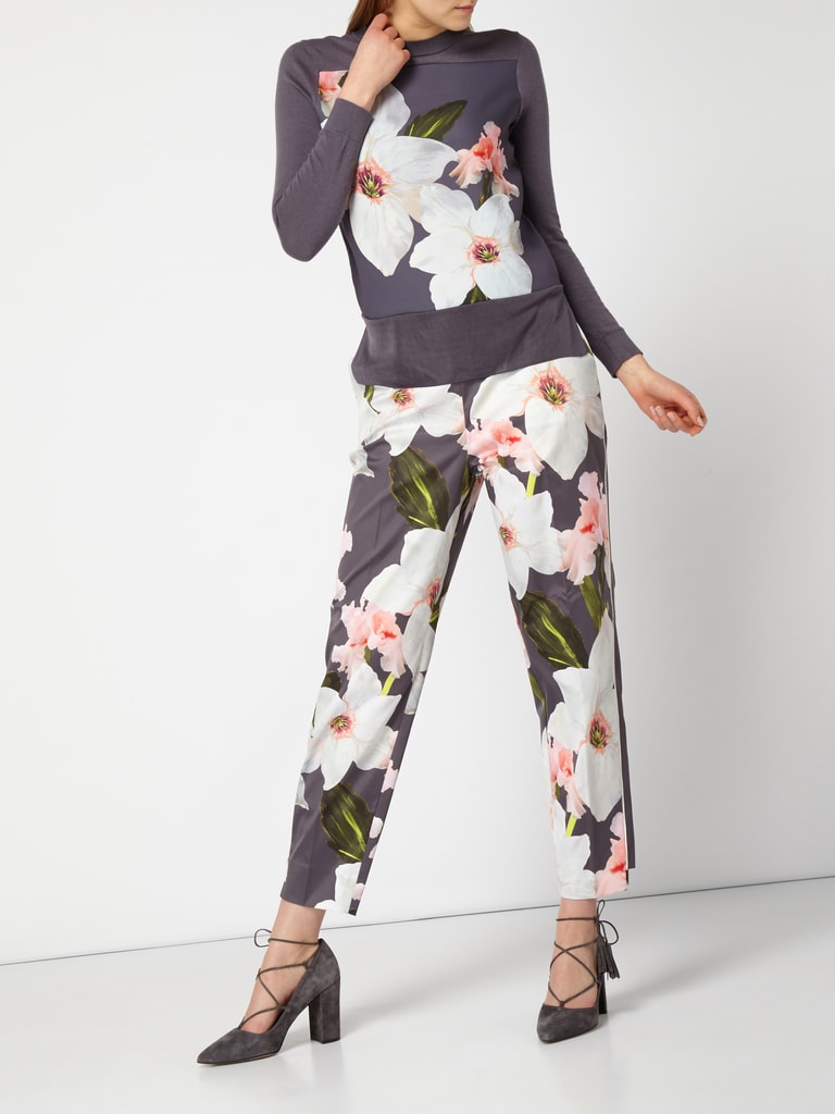 Ted Baker Pullover mit Kontrasteinsatz (mittelgrau) online kaufen
