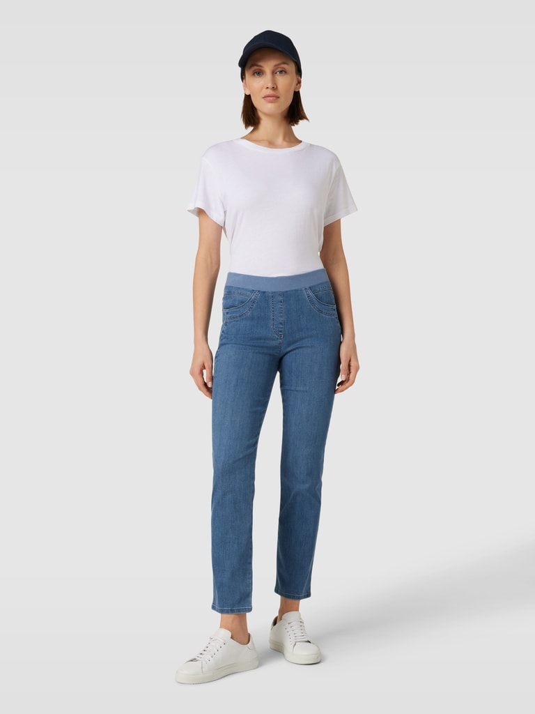 Raphaela By Brax Slim fit jeans met elastische band, model 'Pamina Fun ...