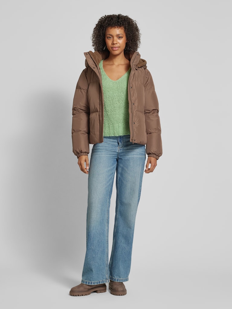 Kup online OPUS Kurtka pikowana z kapturem model ‘Haide’ (jasnobrązowy)