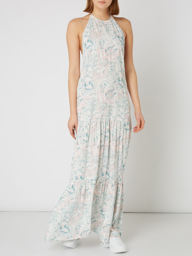 Review Maxikleid mit Blumenmuster und Neckholder (ocean melange) online ...