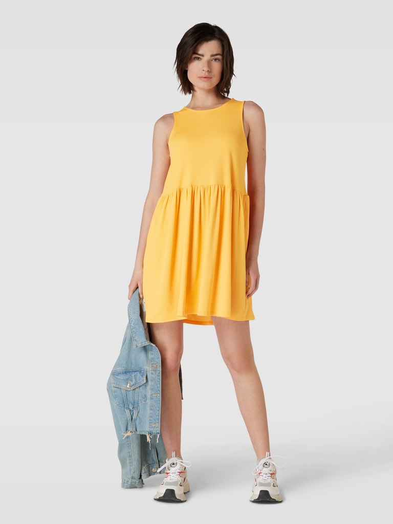 Vero Moda Mini-jurk in fijnriblook, model 'MADI' in geel online kopen | P&C