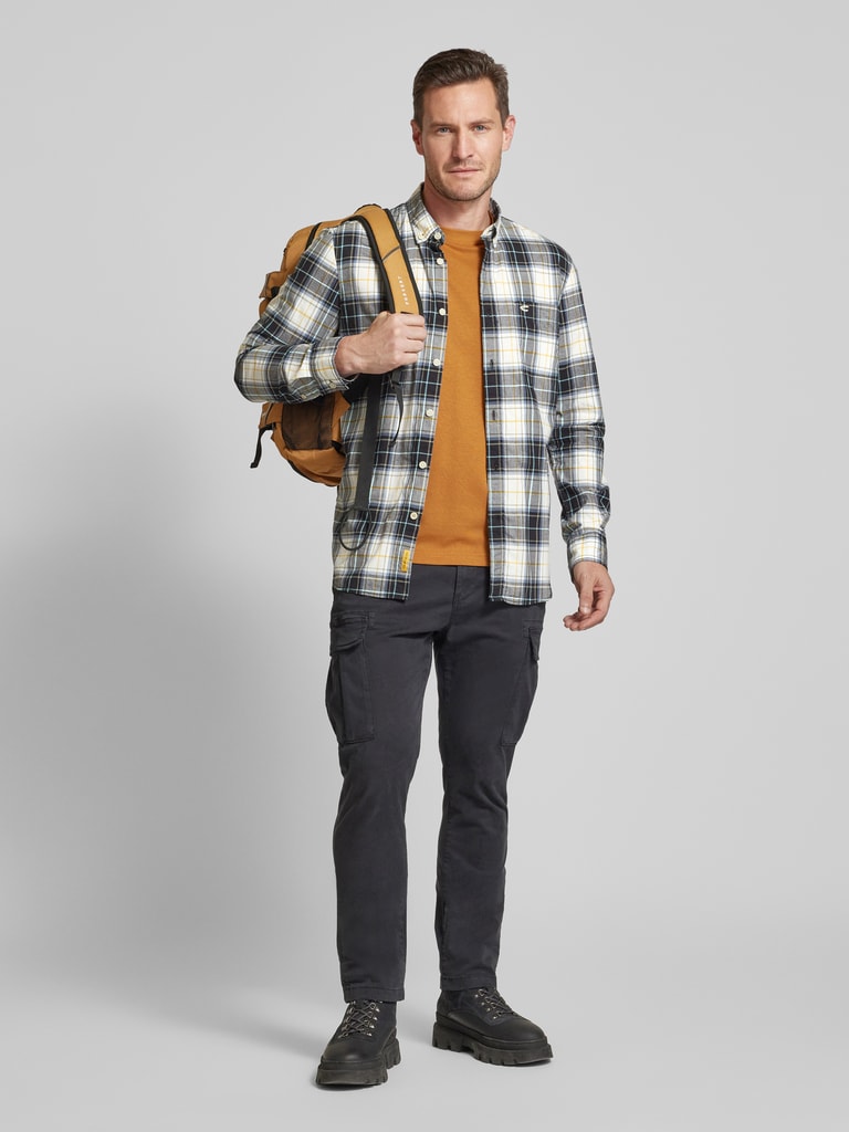 camel active Vrijetijdsoverhemd met button-downkraag in antraciet ...