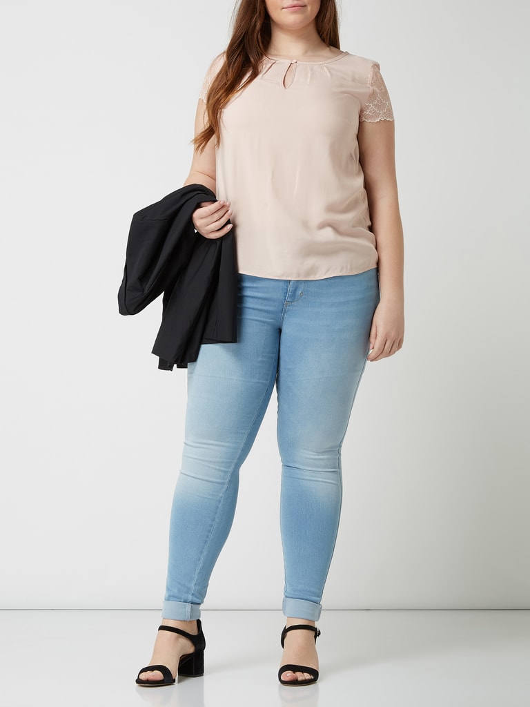 Vero Moda Curve PLUS SIZE Shirt mit Kappärmeln Modell 'Nina' (rosa ...