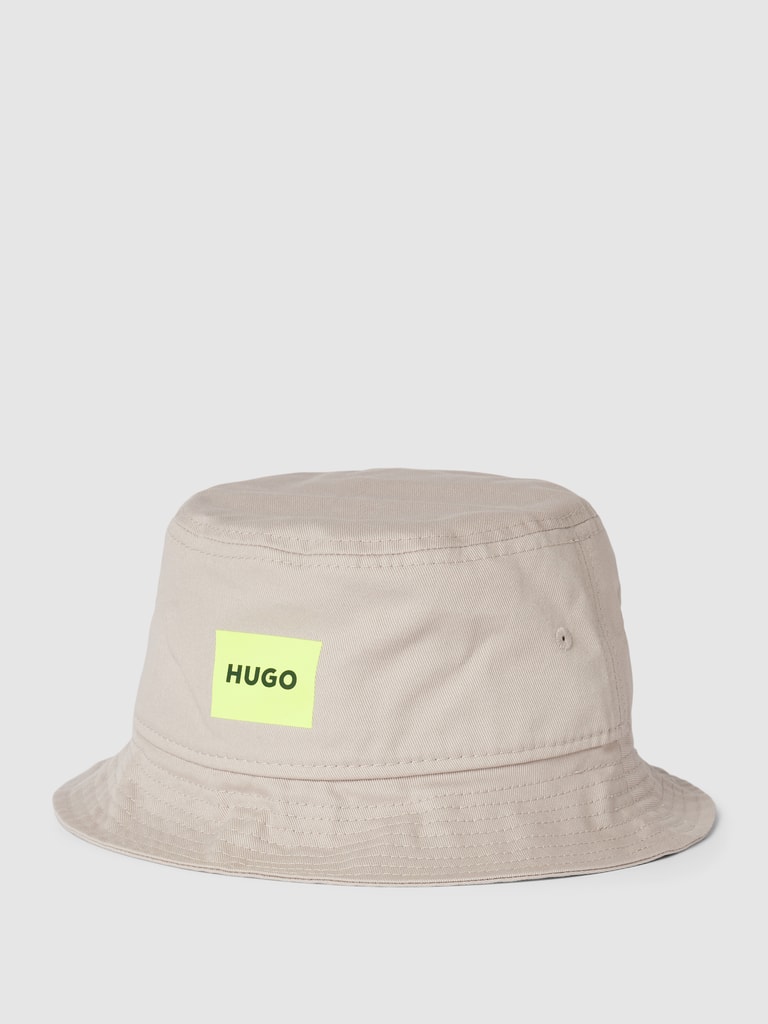 HUGO Bucket Hat mit Label-Print Modell 'Larry' (stein) online kaufen