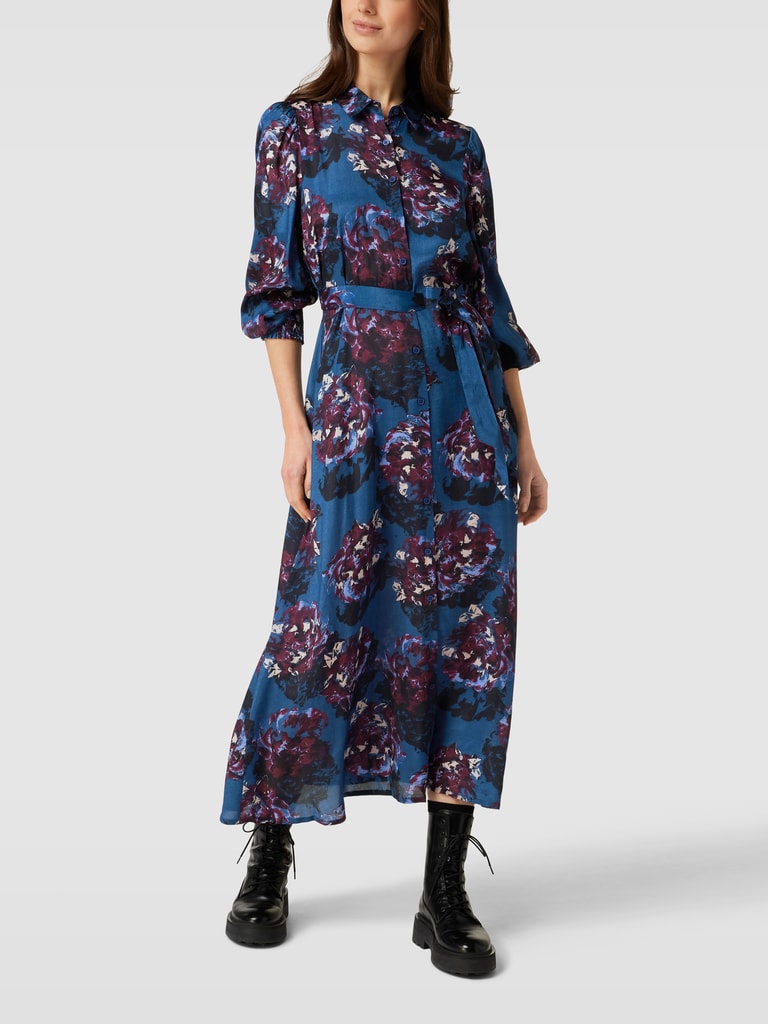 Kaffe Blusenkleid mit floralem Allover-Muster (marine) online kaufen