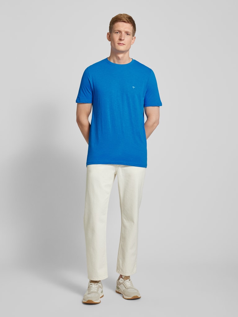 Fynch-Hatton T-Shirt mit Label-Stitching (royal) online kaufen