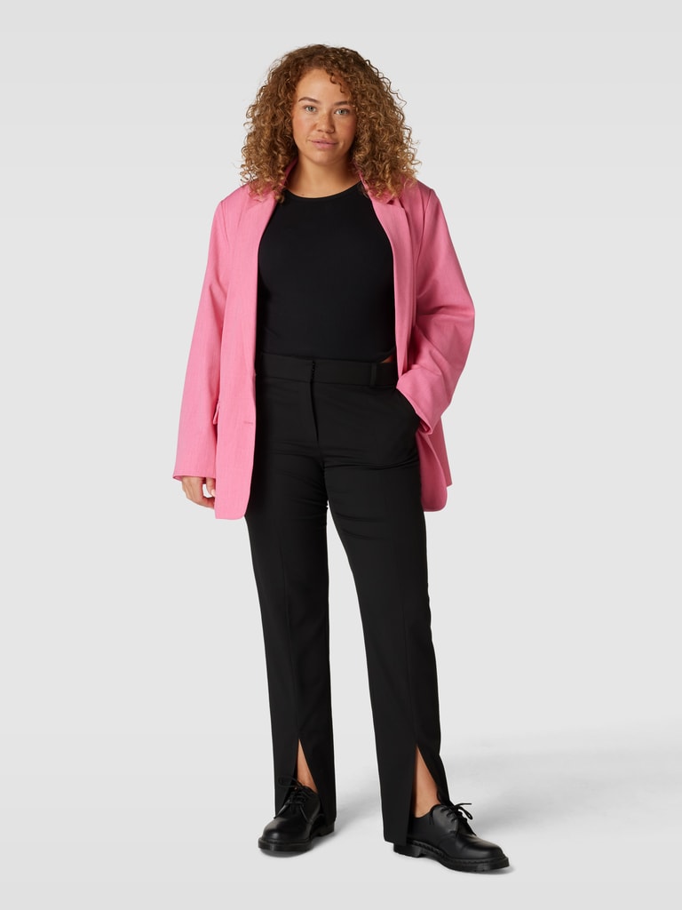 Fransa Plus PLUS SIZE blazer met klepzakken, model 'Milena' in felroze ...