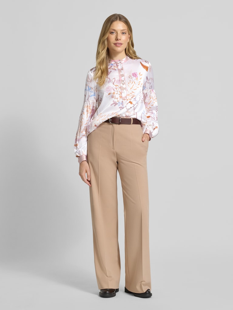 HERZENS Regular fit zijden blouse met knoopsluiting model 'Sienna' in ...