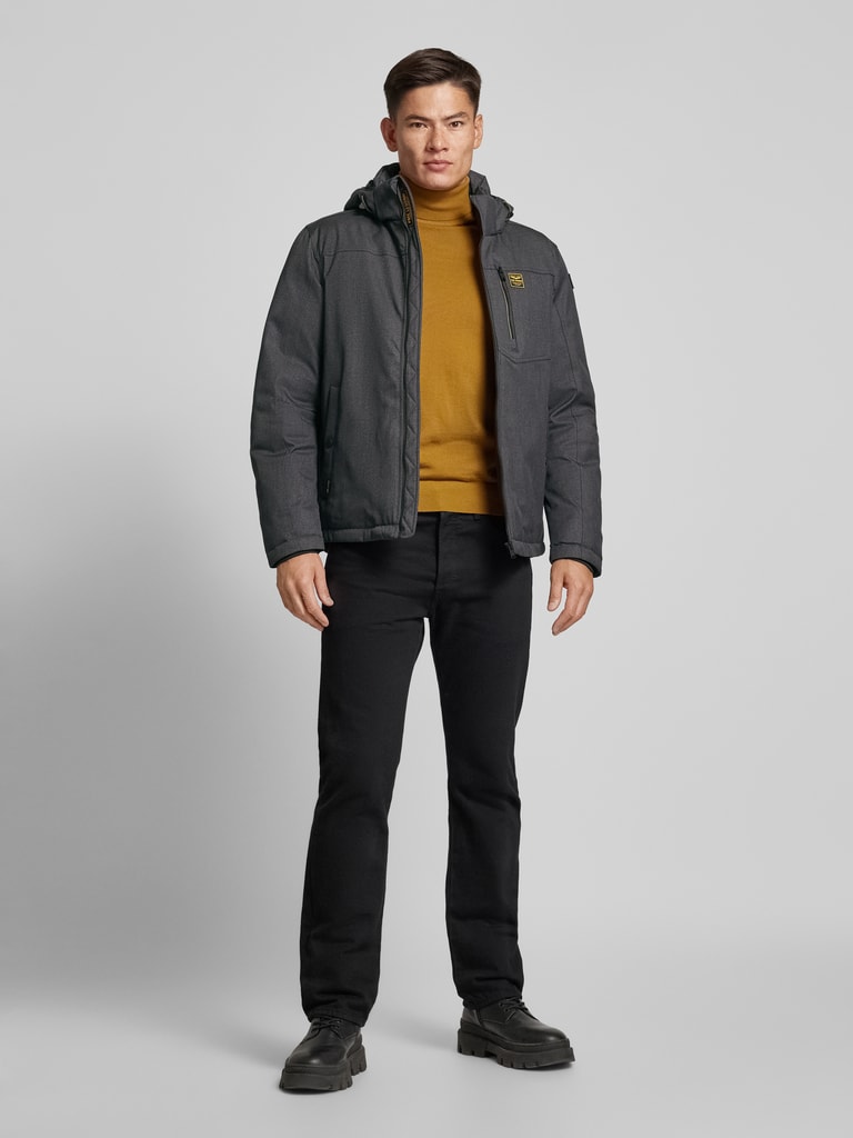 PME Legend Jacke mit Label-Patch Modell 'STRATOR' (anthrazit) online kaufen