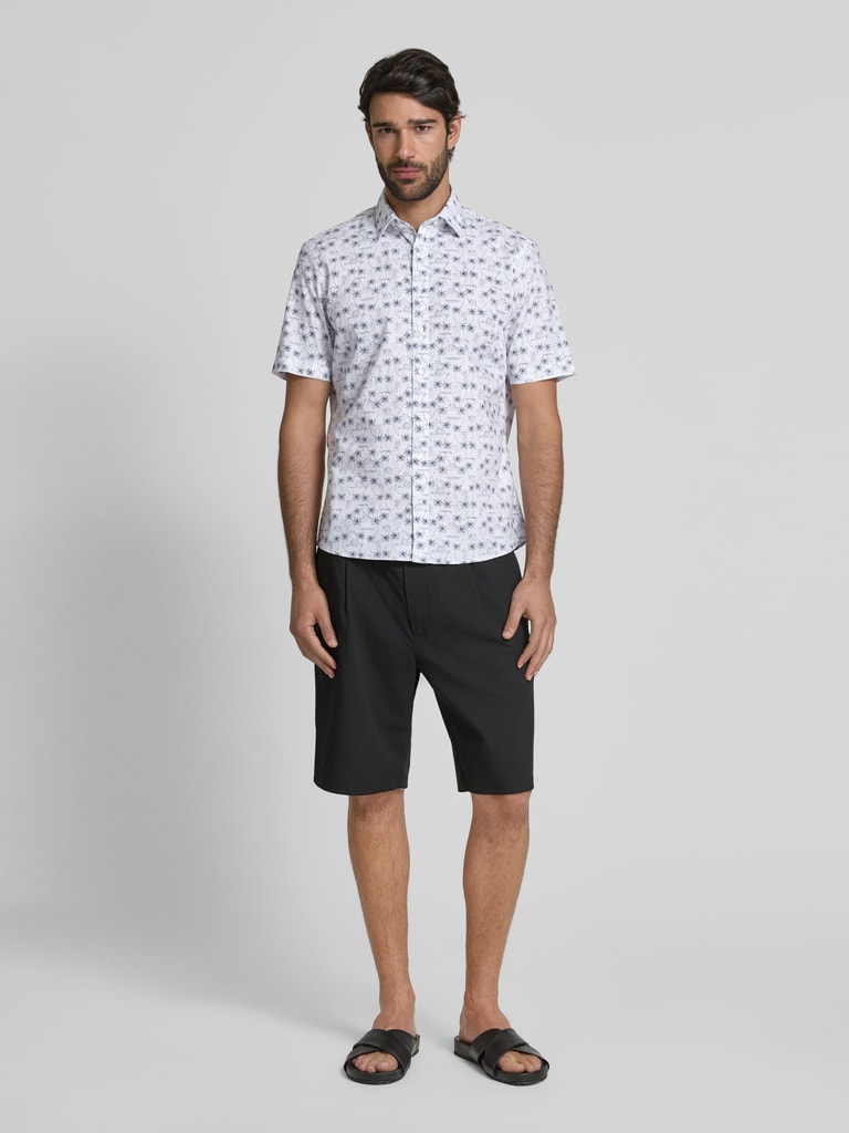 Jake*s Slim Fit Kurzarmhemd mit Knopfleiste (weiss) online kaufen
