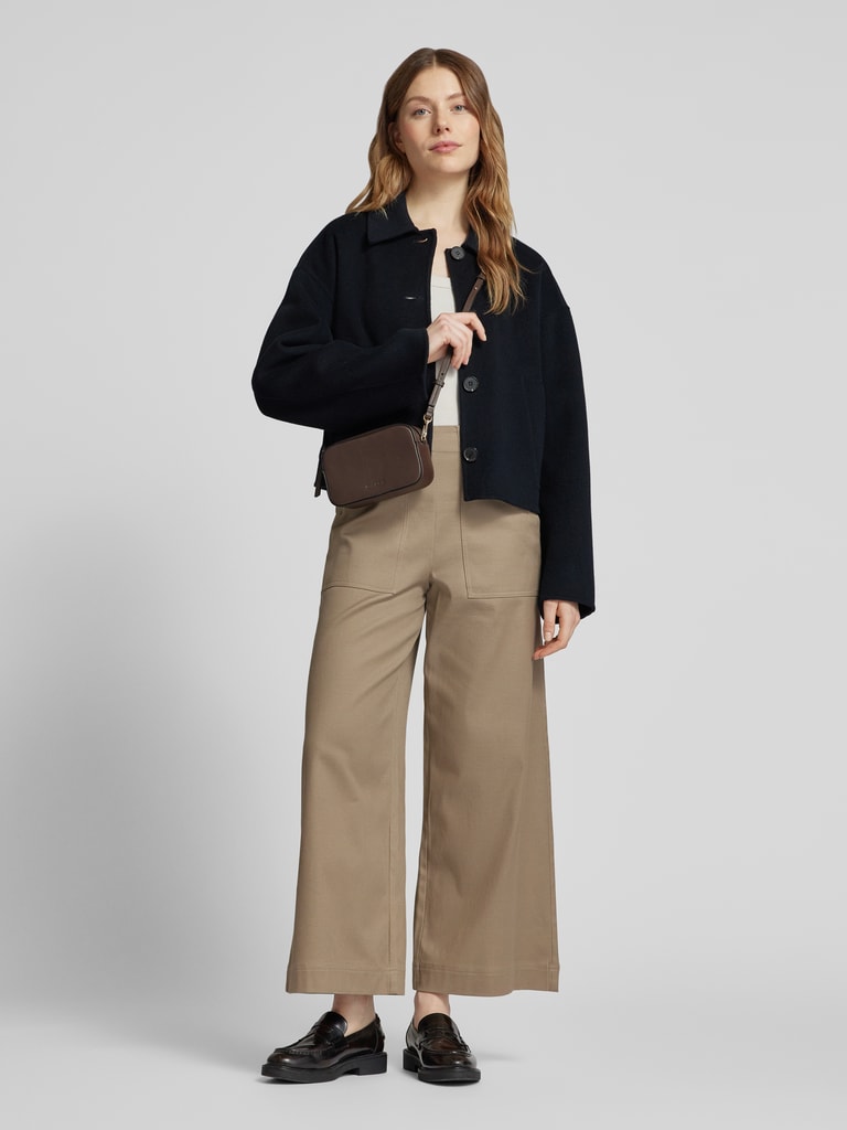 Ivy Oak Damesblouson met knoopsluiting, model 'JAIA' in marineblauw ...