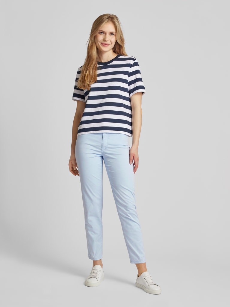 Marc Cain Slim Fit Hose in unifarbenem Design Modell 'SILEA' (rauchblau ...