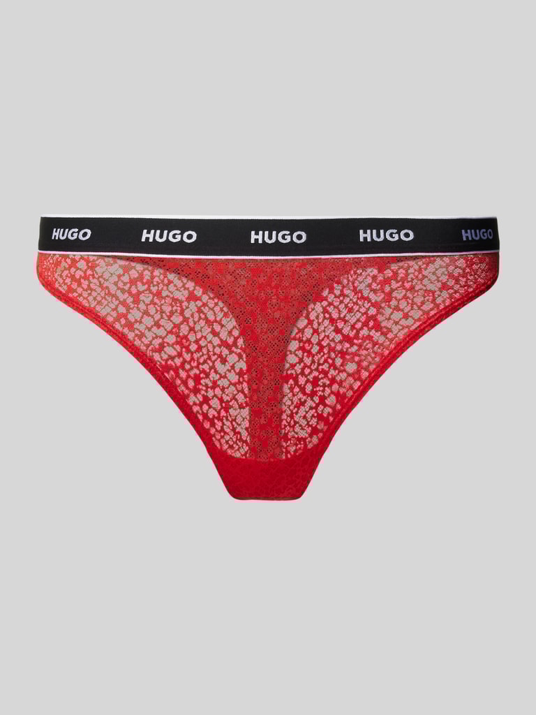 HUGO String met elastische band met label in rood online kopen | P&C