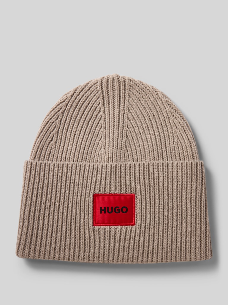 HUGO Muts van scheerwolmix, model 'SAFFA' in taupe online kopen | P&C