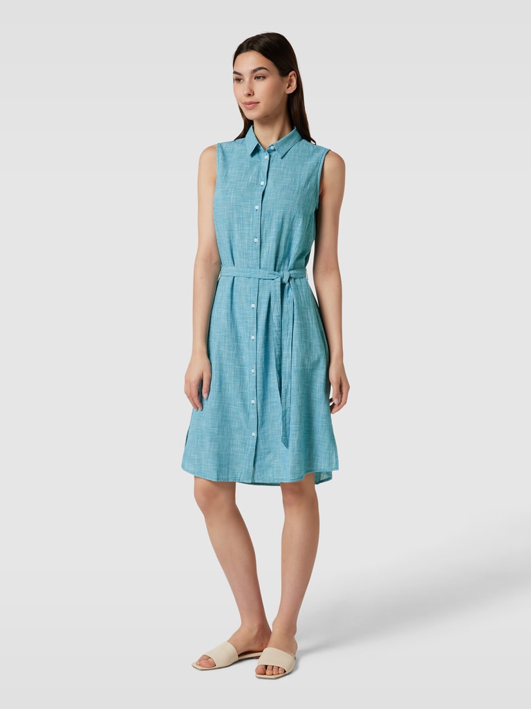 Tom Tailor Knielanges Kleid aus reiner Baumwolle (petrol) online kaufen