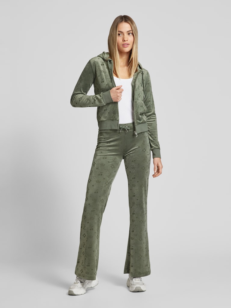 Juicy Couture Sweatjacke mit Kapuze Modell 'MADISON' (oliv) online kaufen