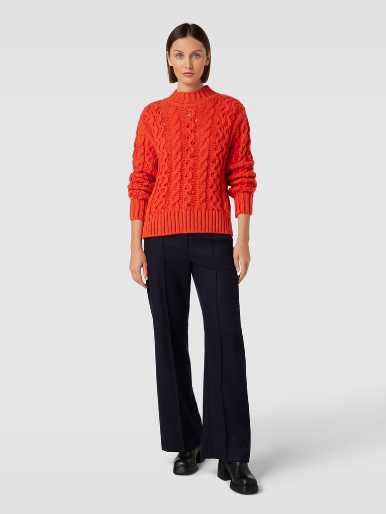 Esprit Strickpullover mit Zopfmuster (orange) online kaufen