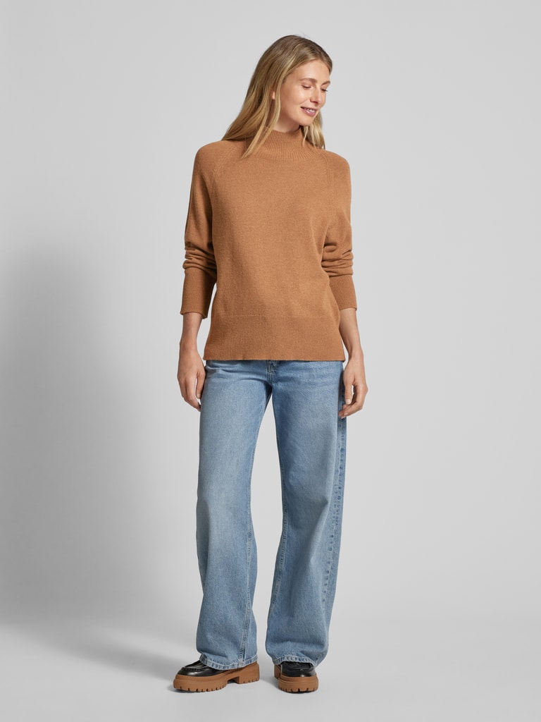 Kup online Marella Sweter z dzianiny ze stójką model ‘FALANGE’ (camel)