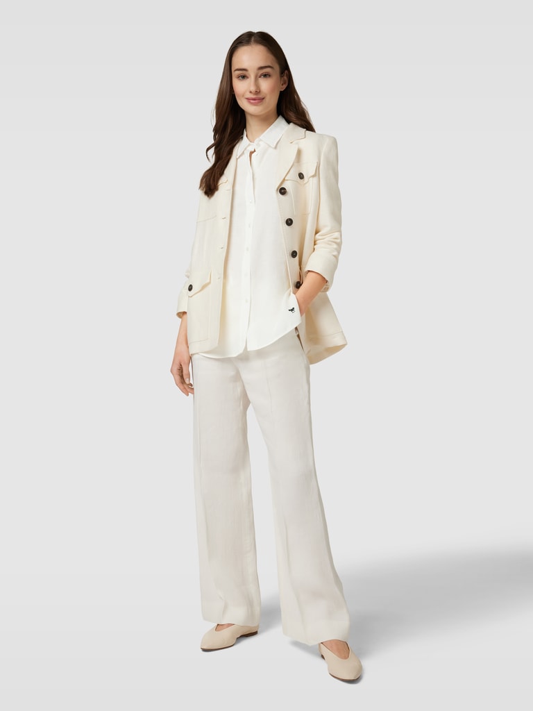 Weekend Max Mara Hemdbluse mit Label-Stitching Modell 'WERNER' (weiss ...