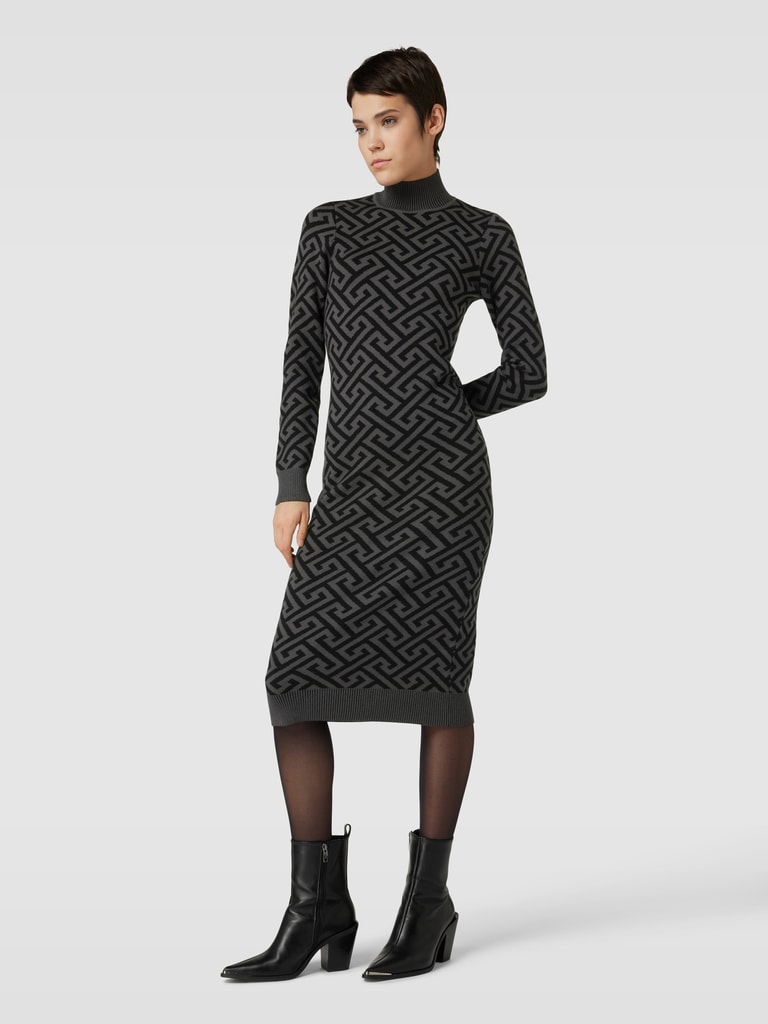 Vero Moda Knielanges Strickkleid mit Stehkragen Modell 'ARIA' (black ...