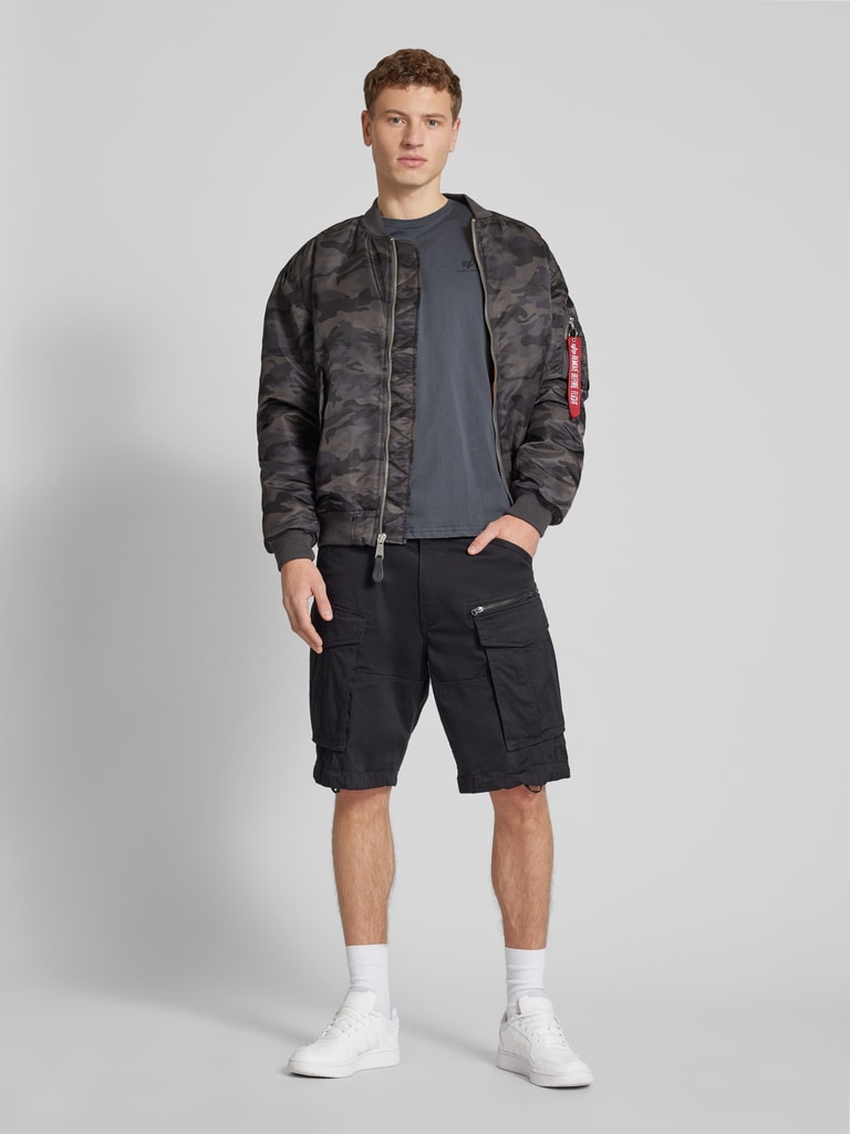 Alpha Industries T-Shirt mit Logo-Print Modell 'Basic T' (anthrazit ...