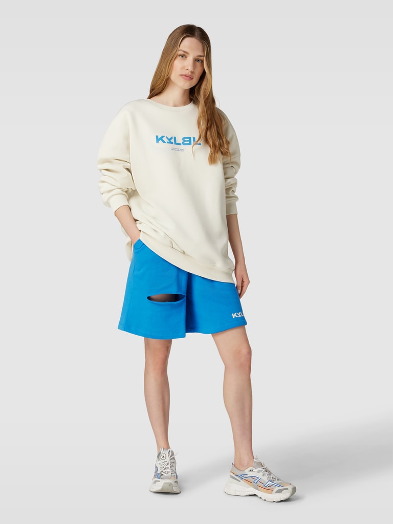 Karo Kauer Oversized Sweatshirt mit Label-Print (offwhite) online kaufen