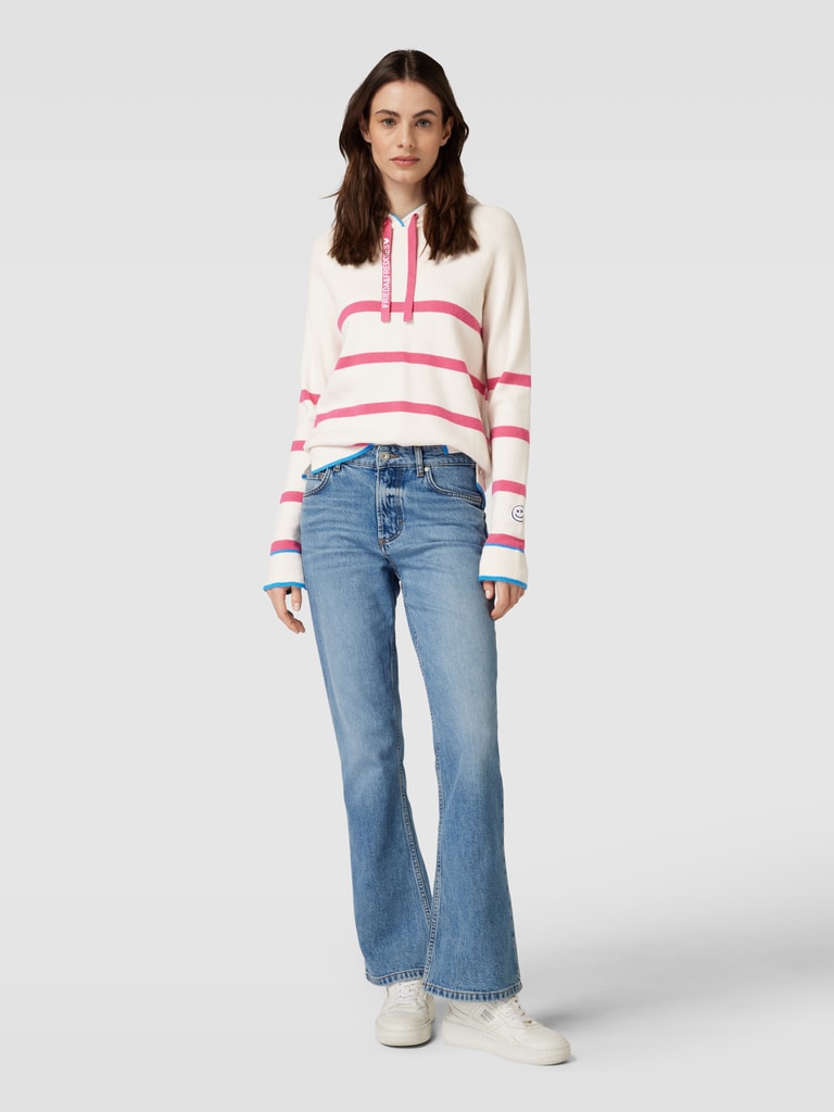 Frieda & Freddies Hoodie mit Streifenmuster (hellgrau melange) online ...