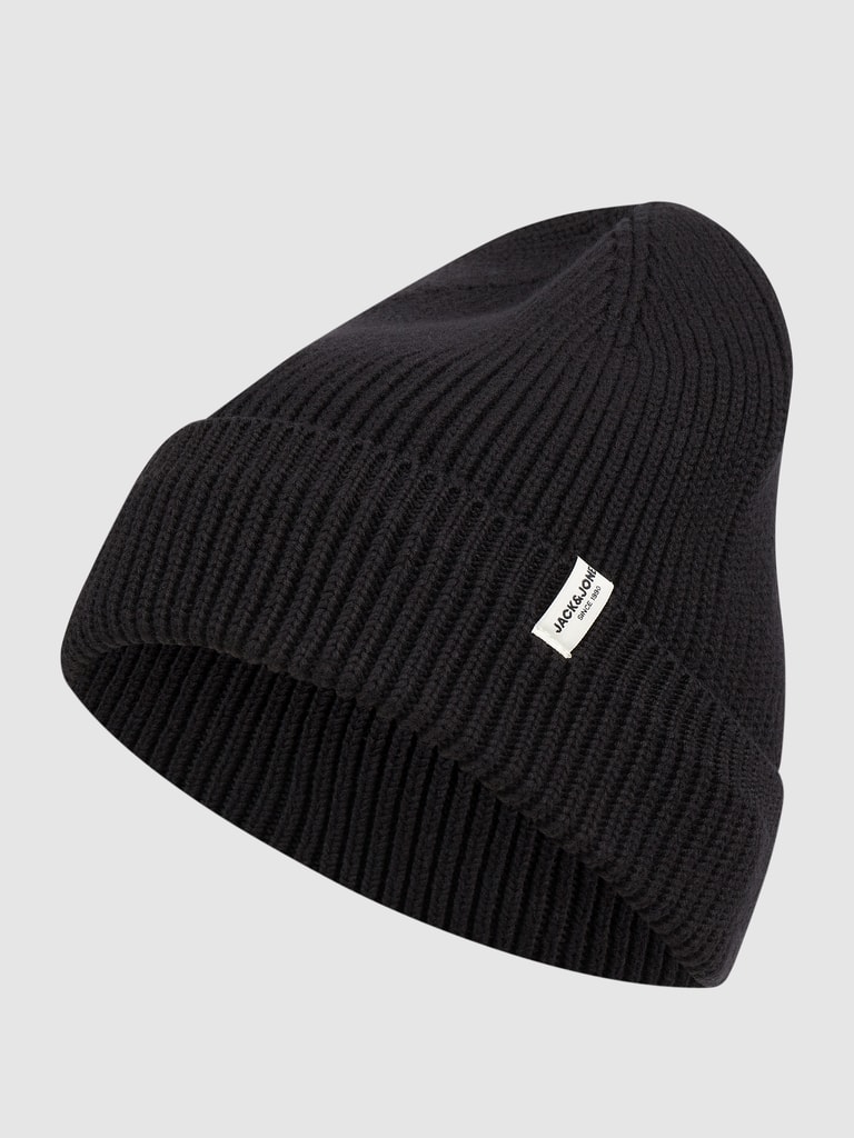 Jack & Jones Mütze aus Bio-Baumwolle Modell 'Brink' (black) online kaufen