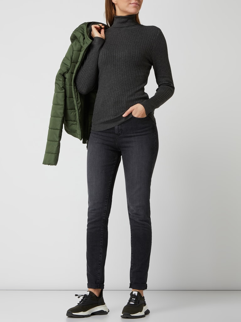 Only Rollkragenpullover mit Rippenstruktur Modell 'Karol' (anthrazit) online kaufen