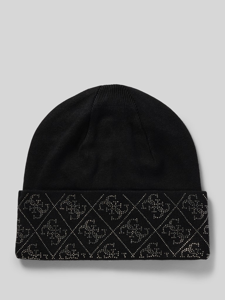 Guess Beanie mit Label-Detail Modell 'NORA' (black) online kaufen