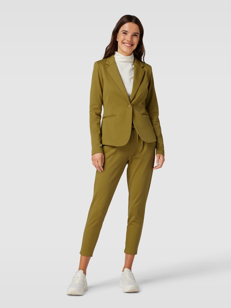 ICHI Blazer met reverskraag, model 'KATE' in kaki online kopen | P&C