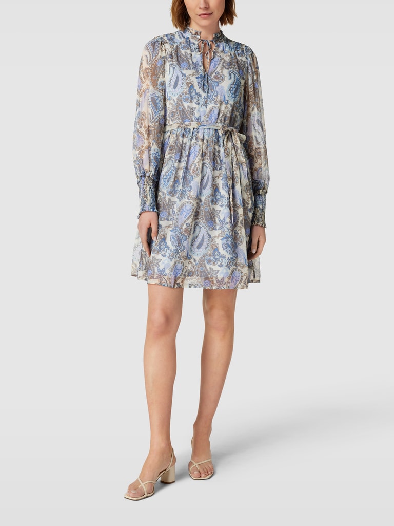 Vila Mini-jurk met all-over motief, model 'AVELINE' in lichtblauw ...