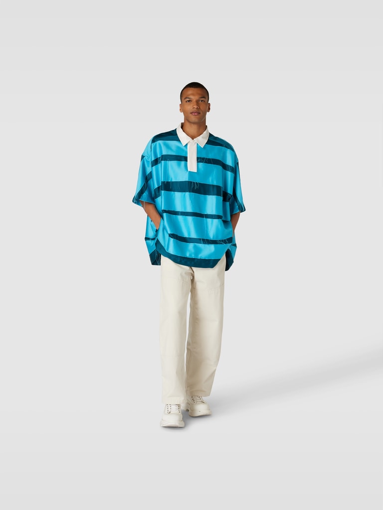 Botter Oversized Poloshirt aus Viskose (petrol) online kaufen