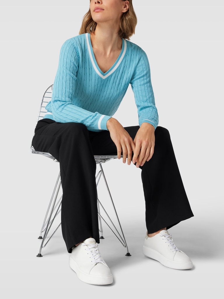 Montego Strickpullover mit Zopfmuster (lagune) online kaufen