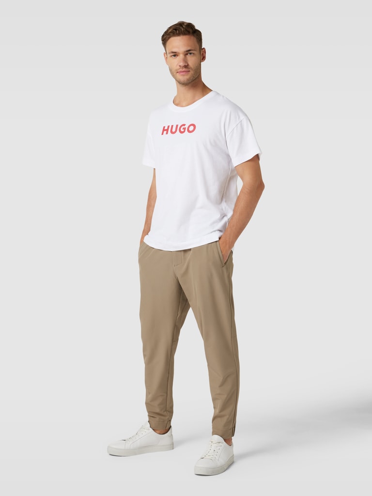 HUGO T-shirt met statementprint, model 'HERO' in wit online kopen | P&C