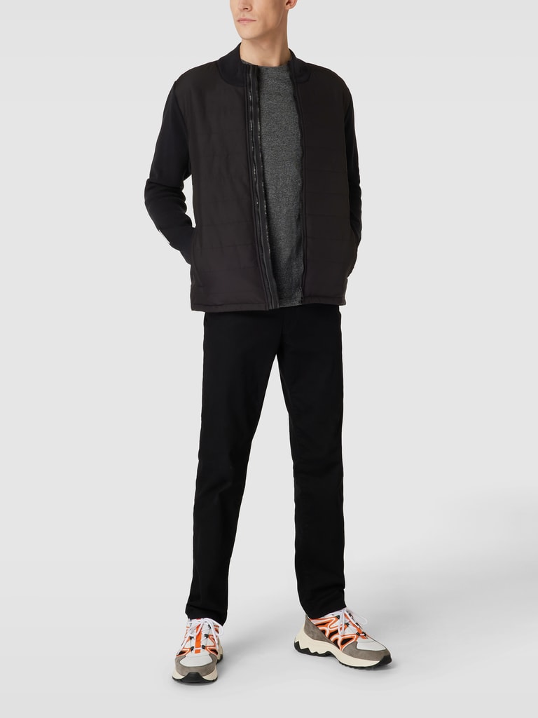 Strellson Strickjacke mit Einsatz in Stepp-Optik Modell 'Ivar' (black) online kaufen