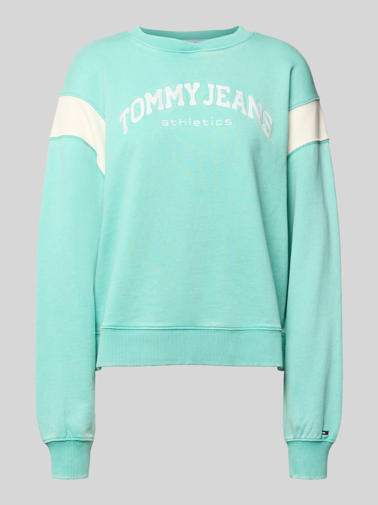 Tommy Jeans Boxy fit sweatshirt van katoenmix, model 'VARSITY CREW' in ...