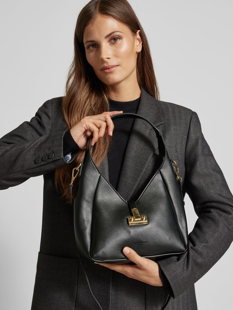 Seidenfelt Hobo Bag mit Tragehenkel Modell 'GIORA' (black) online kaufen