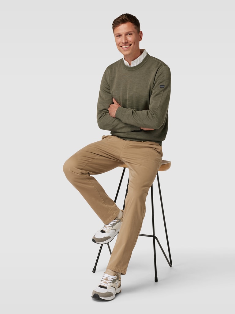 MAERZ Muenchen Strickpullover mit gerippten Abschlüssen (schilf) online ...