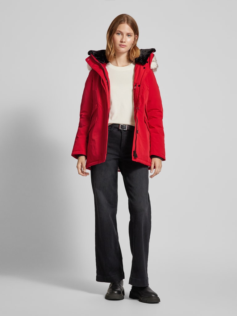 Wellensteyn Functioneel jack met imitatiebont, model 'ENTERPRISE' in rood online kopen | P&C