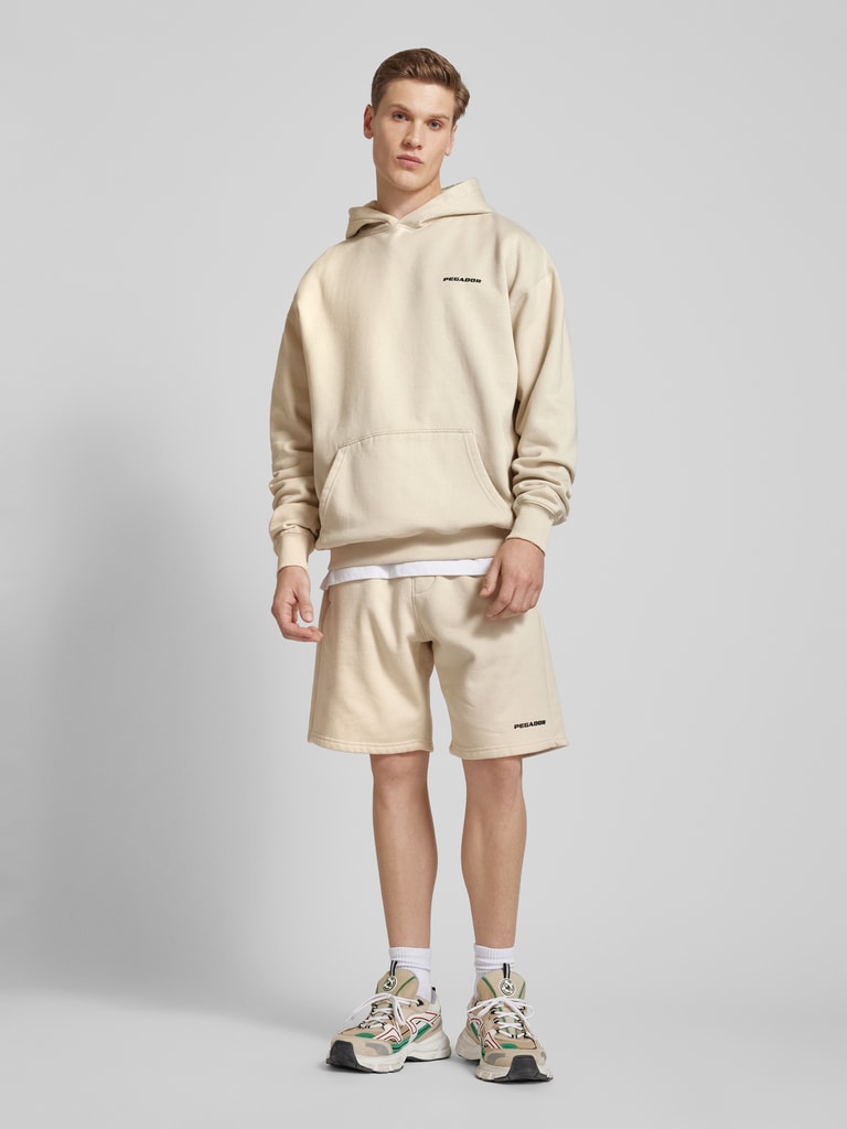 Pegador Oversized Hoodie mit Label-Print (sand) online kaufen