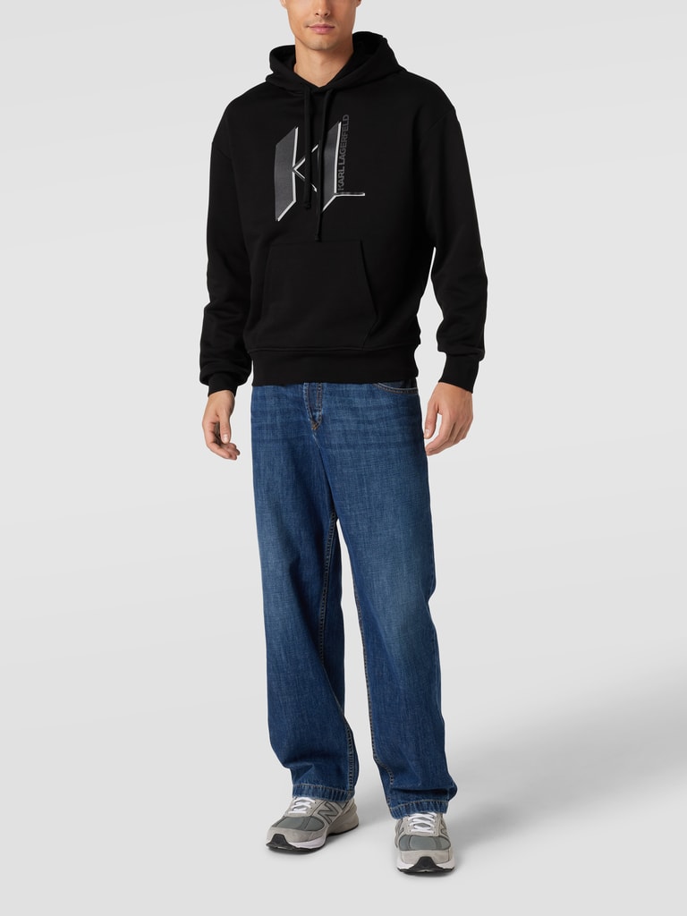 Karl Lagerfeld Hoodie mit Label-Prints (black) online kaufen