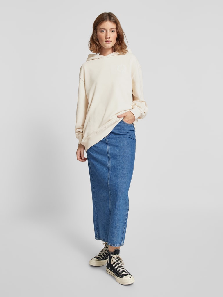 Hugo Blue Oversized Hoodie mit Statement-Print (beige) online kaufen