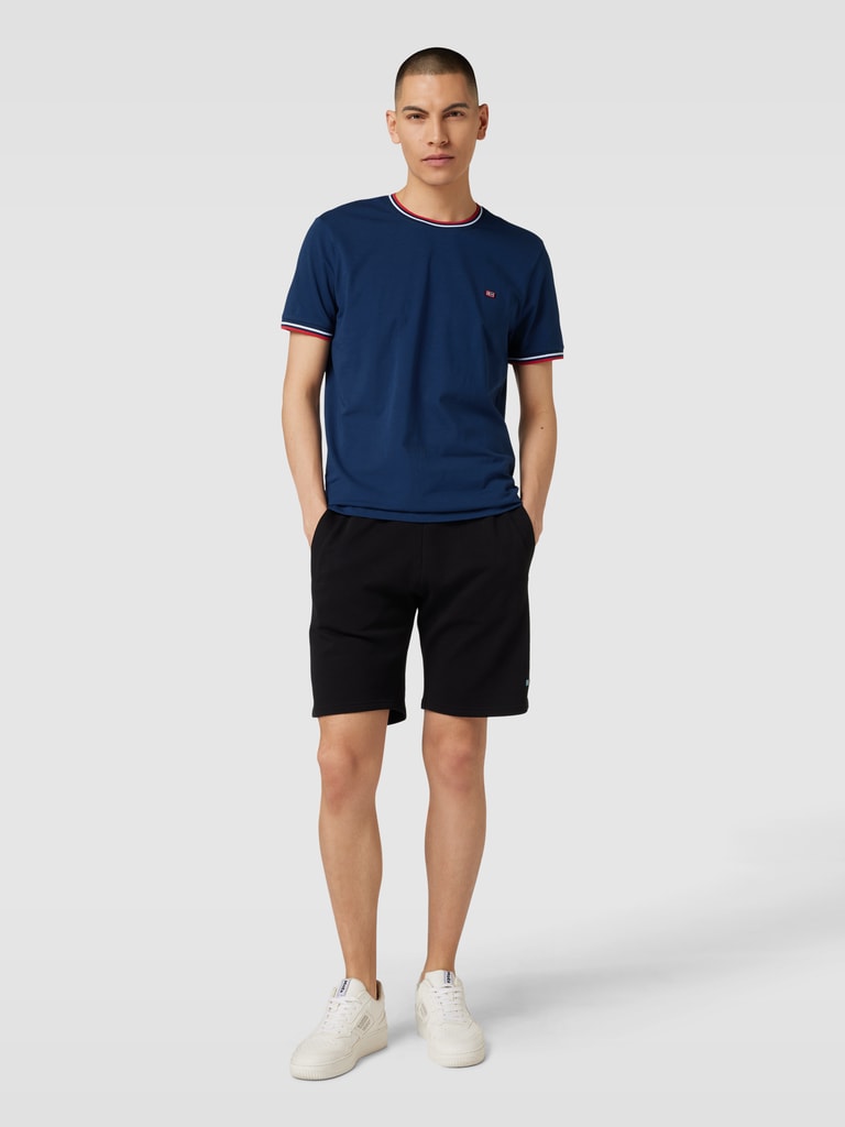 Christian Berg Men T-shirt met labelapplicatie in donkerblauw online ...