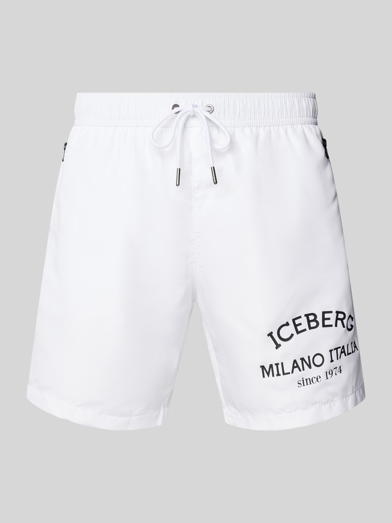 Iceberg Swim Badehose mit Label-Print (weiss) online kaufen