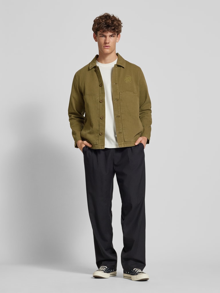 Kup online SANTA CRUZ Kurtka jeansowa z wyhaftowanym logo (khaki)